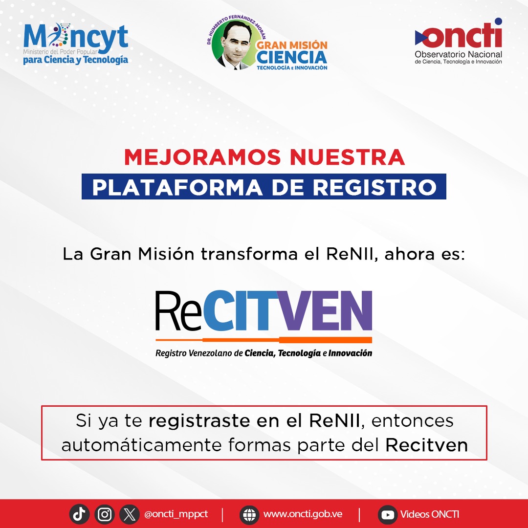 ONCTI – Observatorio Nacional de Ciencia, Tecnología e Innovacion.