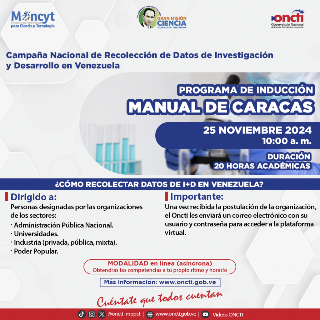 ONCTI – Observatorio Nacional de Ciencia, Tecnología e Innovacion.